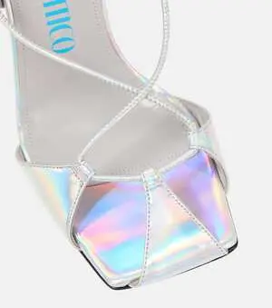 Attico Adele Metallic Leather Sandals