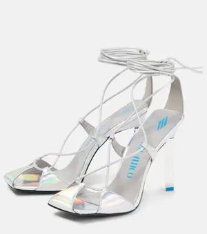Attico Adele Metallic Leather Sandals