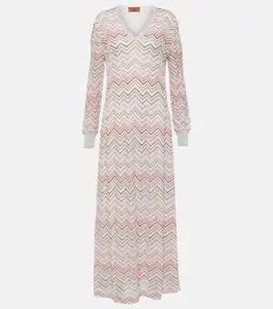 Missoni Zig Zag Metallic Knit Maxi Dress - Multicoloured