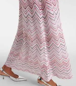 Missoni Zig Zag Metallic Knit Maxi Dress