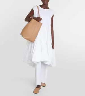 THE ROW N/s Park Large Leather Tote Bag - Beige