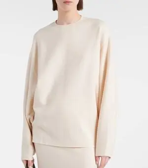 FFORME Oversized Wool And Cotton Sweater - White