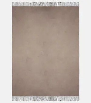 Brunello Cucinelli Fringed Silk Throw - Grey