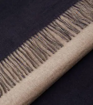 Brunello Cucinelli Fringed Silk Throw - Grey