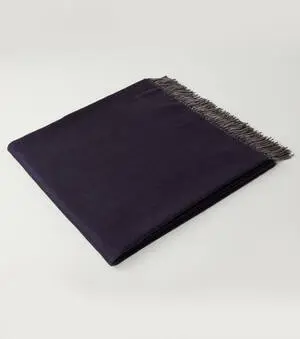 Brunello Cucinelli Fringed Silk Throw - Grey