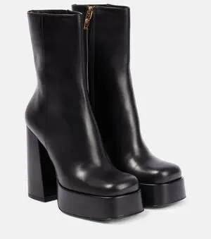Versace Block Heel Boots For Women