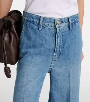FRAME Extra Wide Leg High-rise Jeans - Blue