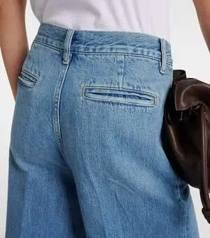 FRAME Extra Wide Leg High-rise Jeans - Blue