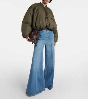 FRAME Extra Wide Leg High-rise Jeans - Blue