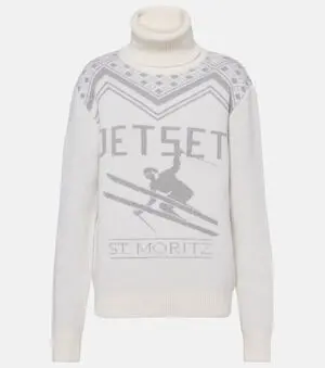 JETSET Wool Intarsia Turtleneck Sweater