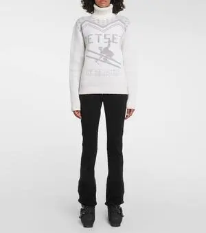 JETSET Wool Intarsia Turtleneck Sweater