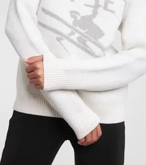 JETSET Wool Intarsia Turtleneck Sweater