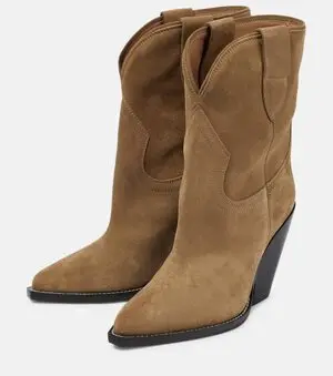 Isabel Marant Étoile Leyane Suede Mid-calf Cowboy Boots - Brown