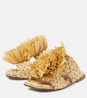 Dries Van Noten Raffia Espadrille Slides