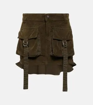 Blumarine Cotton Blend Cargo Miniskirt