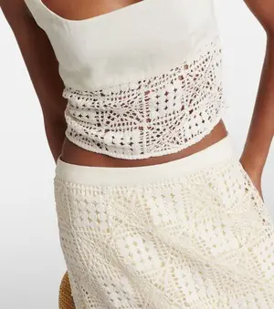 SIR. Rayure Linen Crop Top