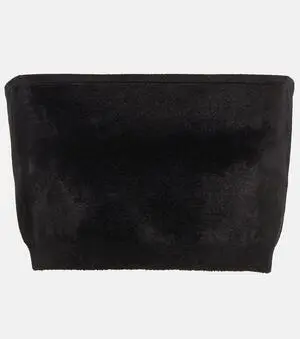 Alaïa Velvet Bandeau Top - Black