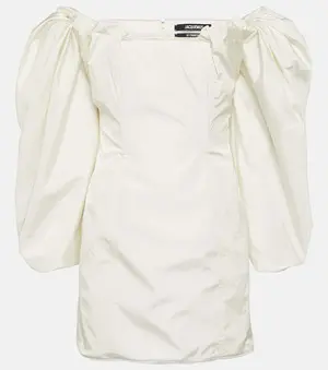 Jacquemus Off-shoulder Mini Dress - White