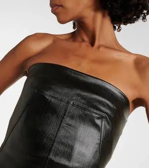 Rick Owens Denim Bustier Gown - Black