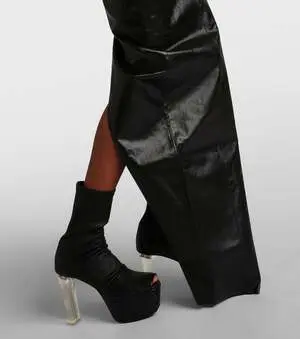Rick Owens Denim Bustier Gown - Black