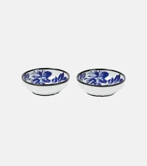 Gucci Herbarium Set Of 2 Porcelain Cups - Blue