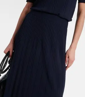 JOSEPH Ribbed-knit Midi Skirt