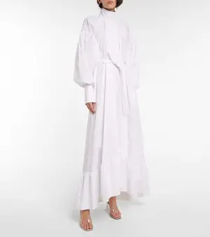 PATOU Belted Maxi Dress In Cotton