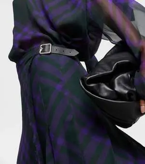 Burberry Checked Silk Miniskirt