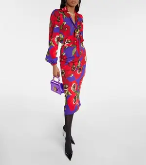 Dolce & Gabbana Tie-neck Floral Blouse