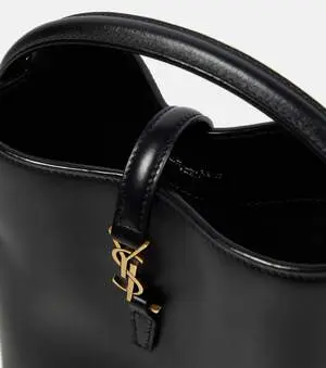 Saint Laurent Le 37 Mini Leather Bucket Bag - Black