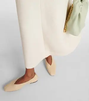 A.emery Briot Leather Ballet Flats - White