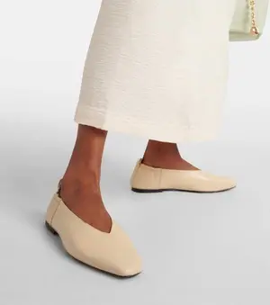 A.emery Briot Leather Ballet Flats - White