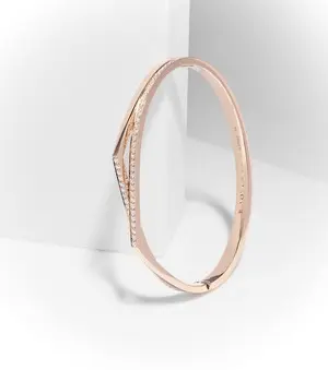 REPOSSI 18kt Rose Bangle With Diamonds - Gold