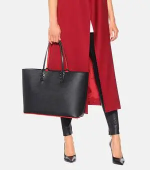 CHRISTIAN LOUBOUTIN Cabata Leather Tote - Black