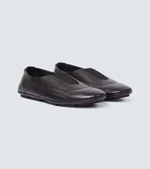 Dolce & Gabbana Leather Round Toe Flats