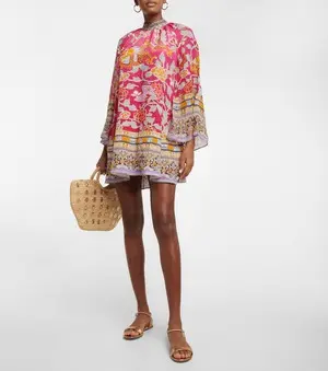 Camilla Printed Silk Minidress