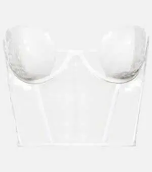 NENSI DOJAKA Bridal Sequined Bustier - White