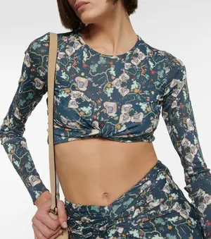 Isabel Marant Étoile Jinea Floral Jersey Crop Top