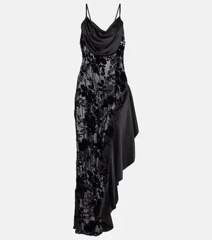 RODARTE Asymmetrical Bias Slip Dress - Black