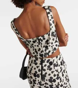 AREA Dalmatian Embellished Corset