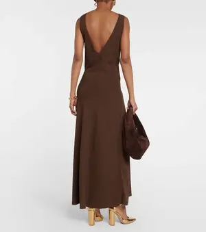 Asceno Bordeaux Slip Dress