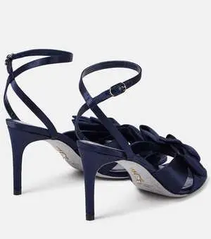 Rene Caovilla Embellished Bow Detail Satin Sandals