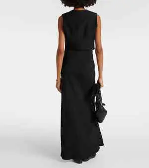 AMI Paris Crepe Maxi Skirt