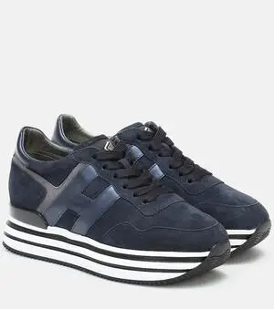 Hogan Midi Leather Platform Sneakers