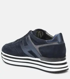 Hogan Midi Leather Platform Sneakers