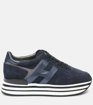 Hogan Midi Leather Platform Sneakers