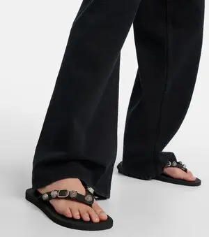 Balenciaga Embellished Thong Sandals