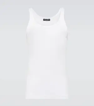 Dolce & Gabbana Cotton Jersey Tank Top - White
