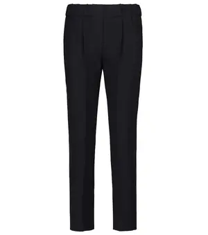 Brunello Cucinelli High-rise Silk-blend Pants
