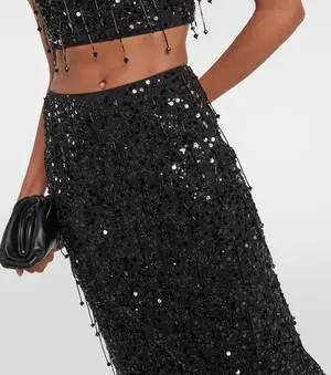 Simkhai Gisele Sequined Midi Skirt